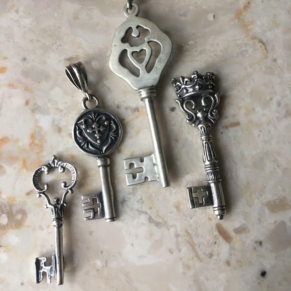 Jewelry | Sterling Silver Cross Key Pendant | Poshmark